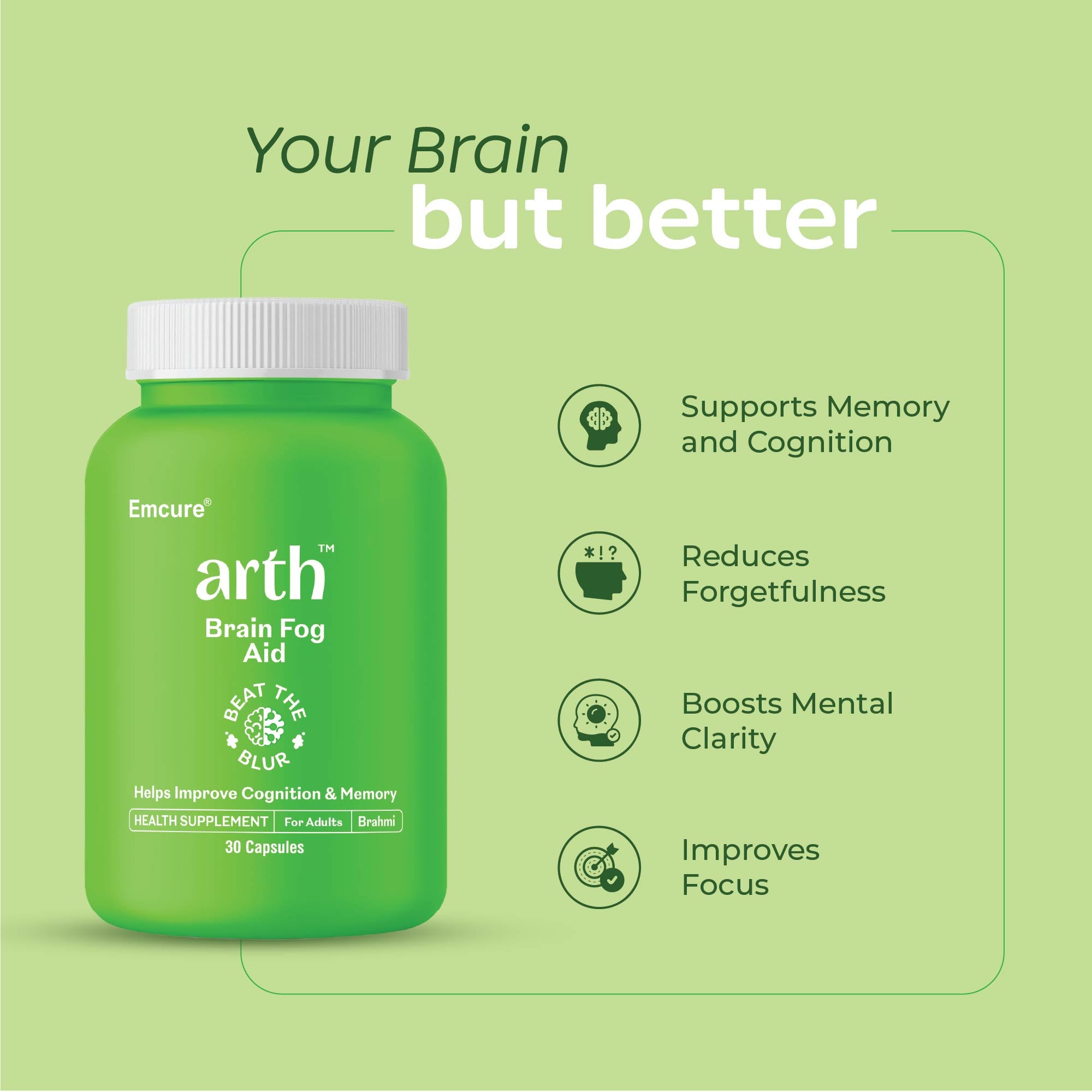 Go from Foggy to Focused | Arth By Emcure Brain Fog Aid