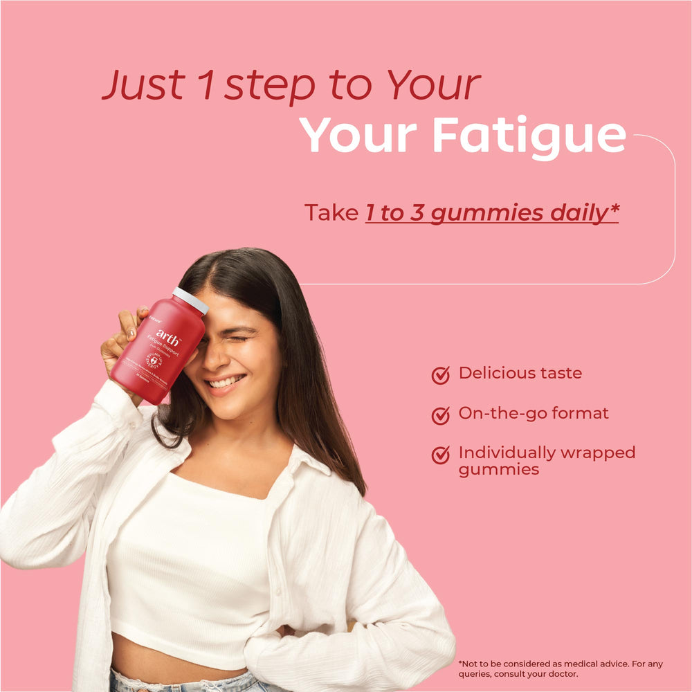 Boost Iron & Energy Levels | Arth By Emcure Fatigue Support Gummies