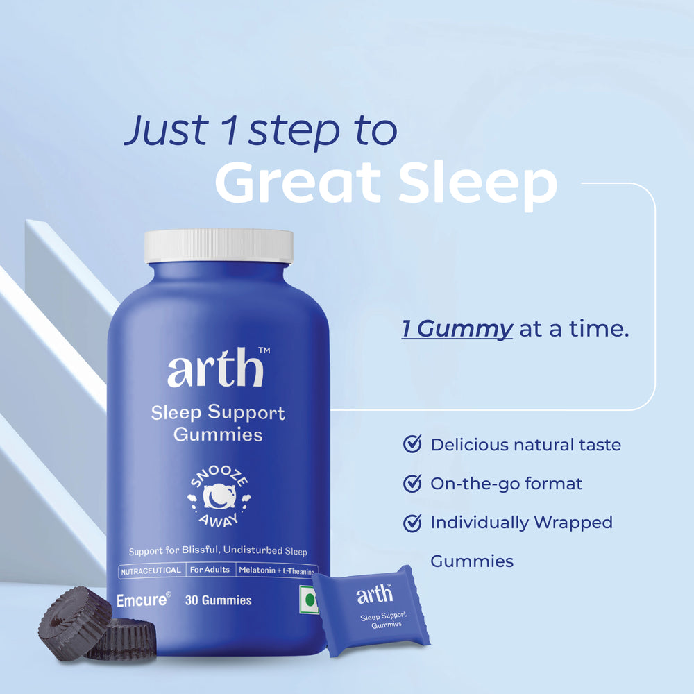 Experience Blissful Sleep | Arth By Emcure Sleep Support Gummies